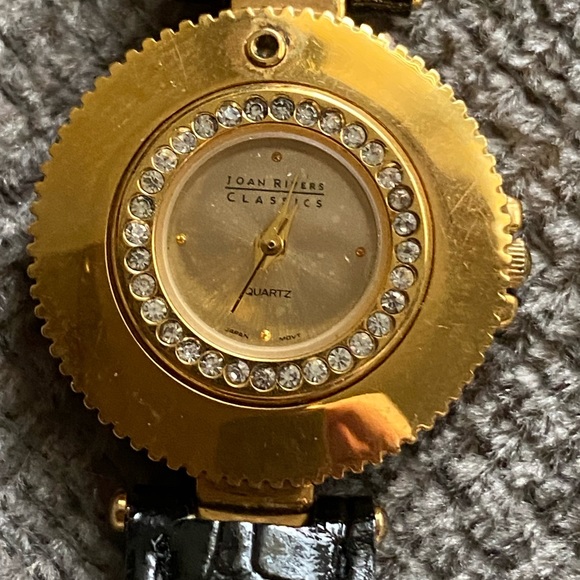 Joan Rivers | Accessories | Joan Rivers Wrist Watch Gold Diamonds Brown ...